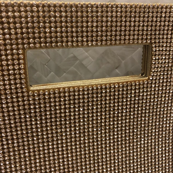 Bags | Rhinestone Gold Cocktail Purse Nwt | Poshmark
